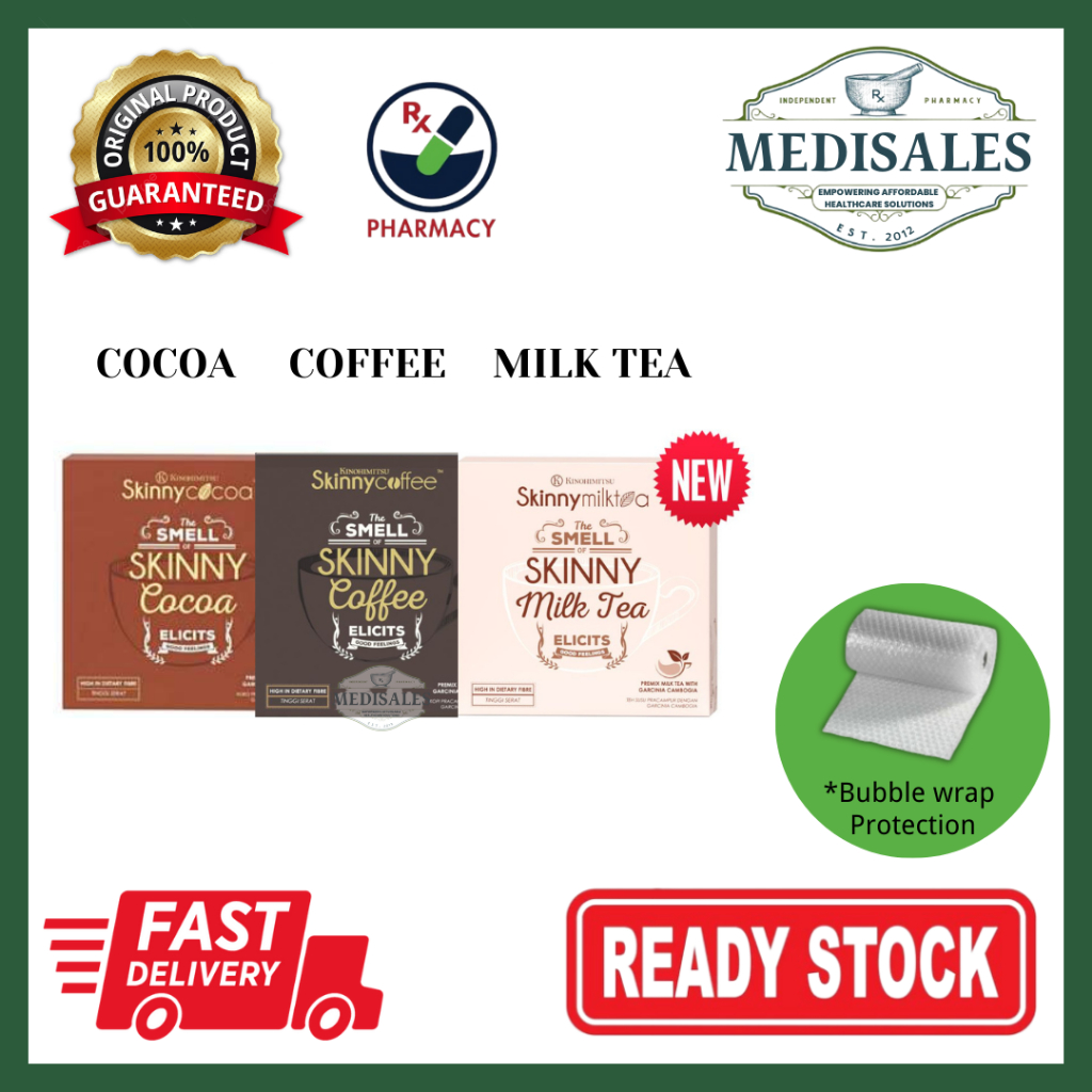 KINOHIMITSU SKINNY COFFEE | COCOA | MILK TEA 20G x 14'S | Shopee Malaysia