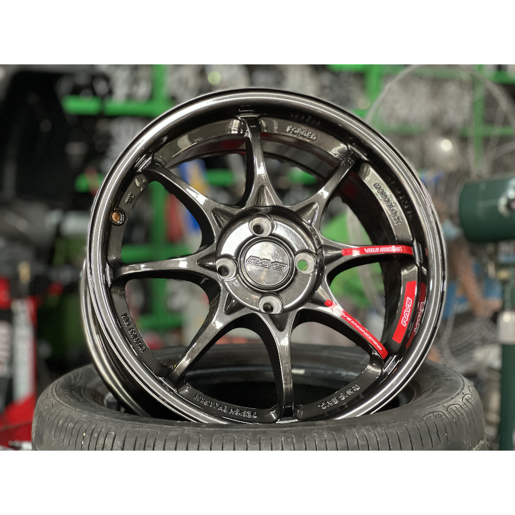 NEW 16X7J AOW CE28 Club Racer 8 Spoke Rim (set of 4) Dark Gunmetal ...