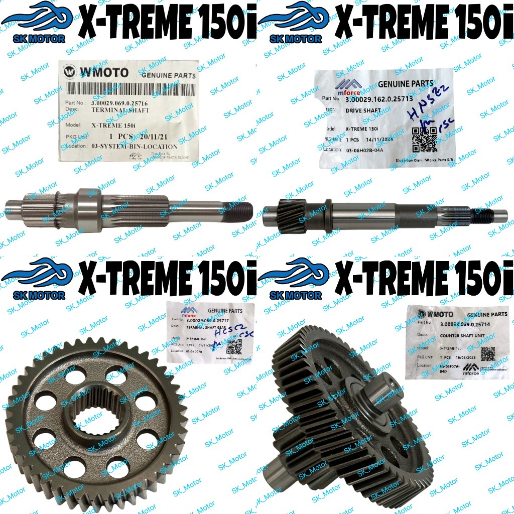 WMOTO X-TREME 150 i Original Terminal Shaft Drive Terminal Gear Counter ...