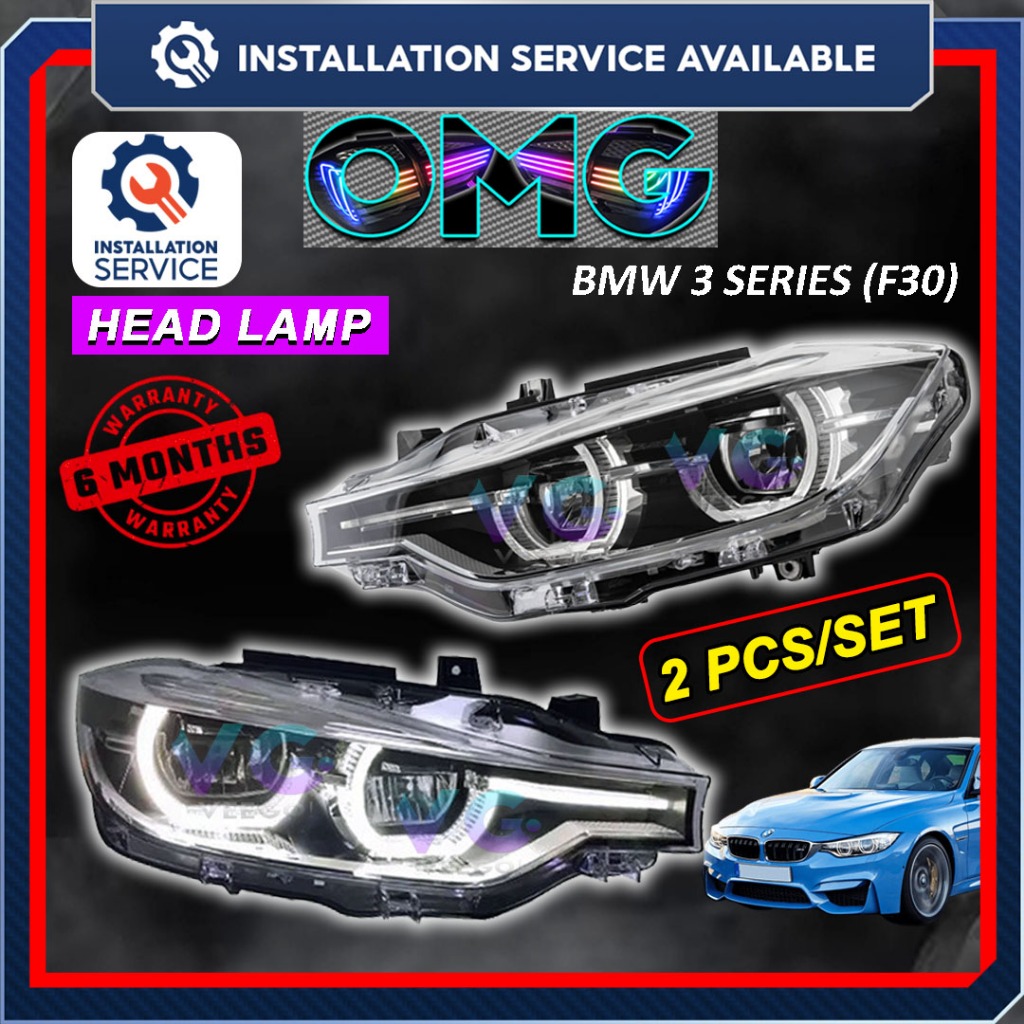 BMW F30 3 Series LCI Design Headlamp Headlight BMW F30 Front Head lamp ...