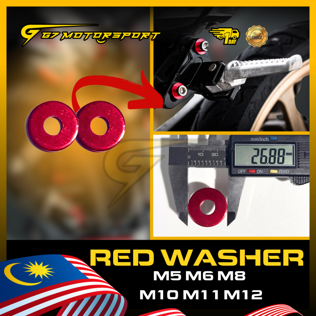 Red Washer Universal Use 1PCS M5 M6 M8 M10 M12 M14 Prevent Surface ...