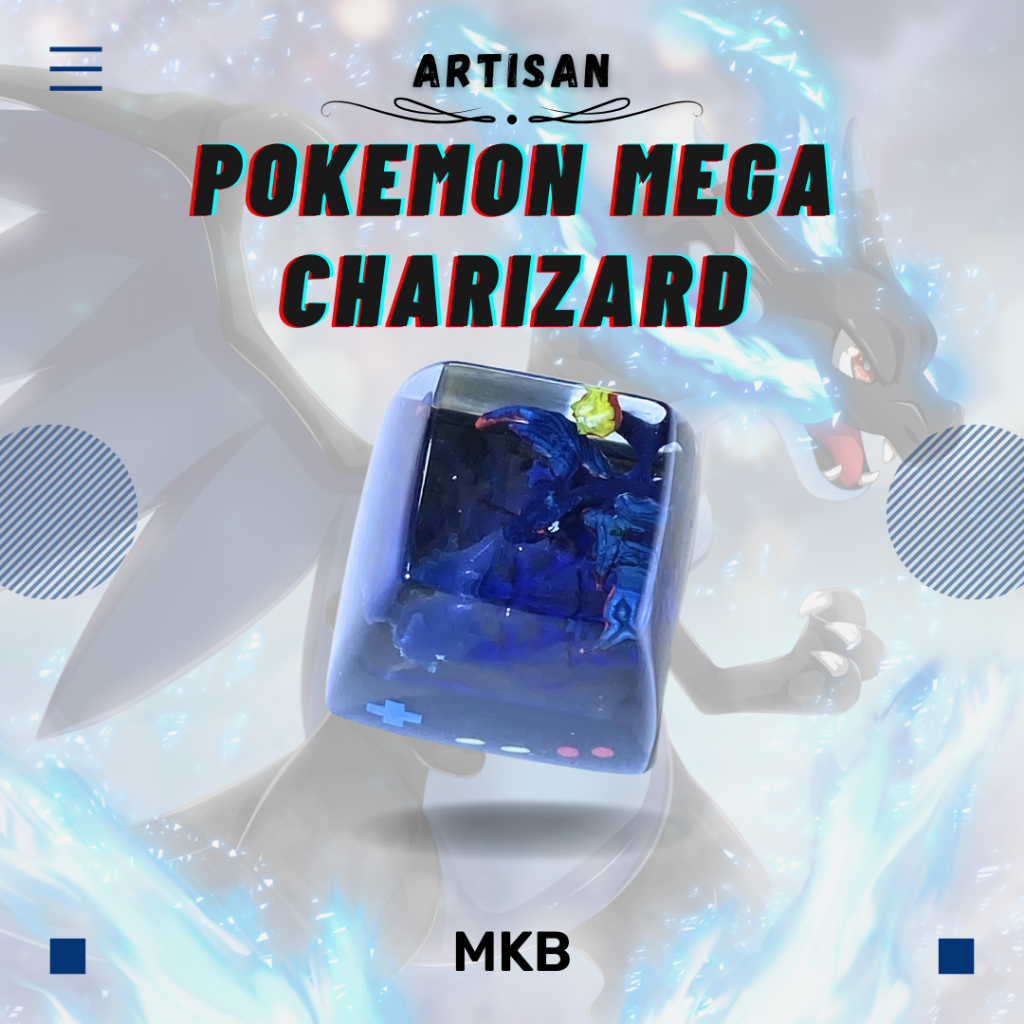 Artisan Pokemon Keycap for Mechanical Gaming Keyboard - Mega Charizard ...