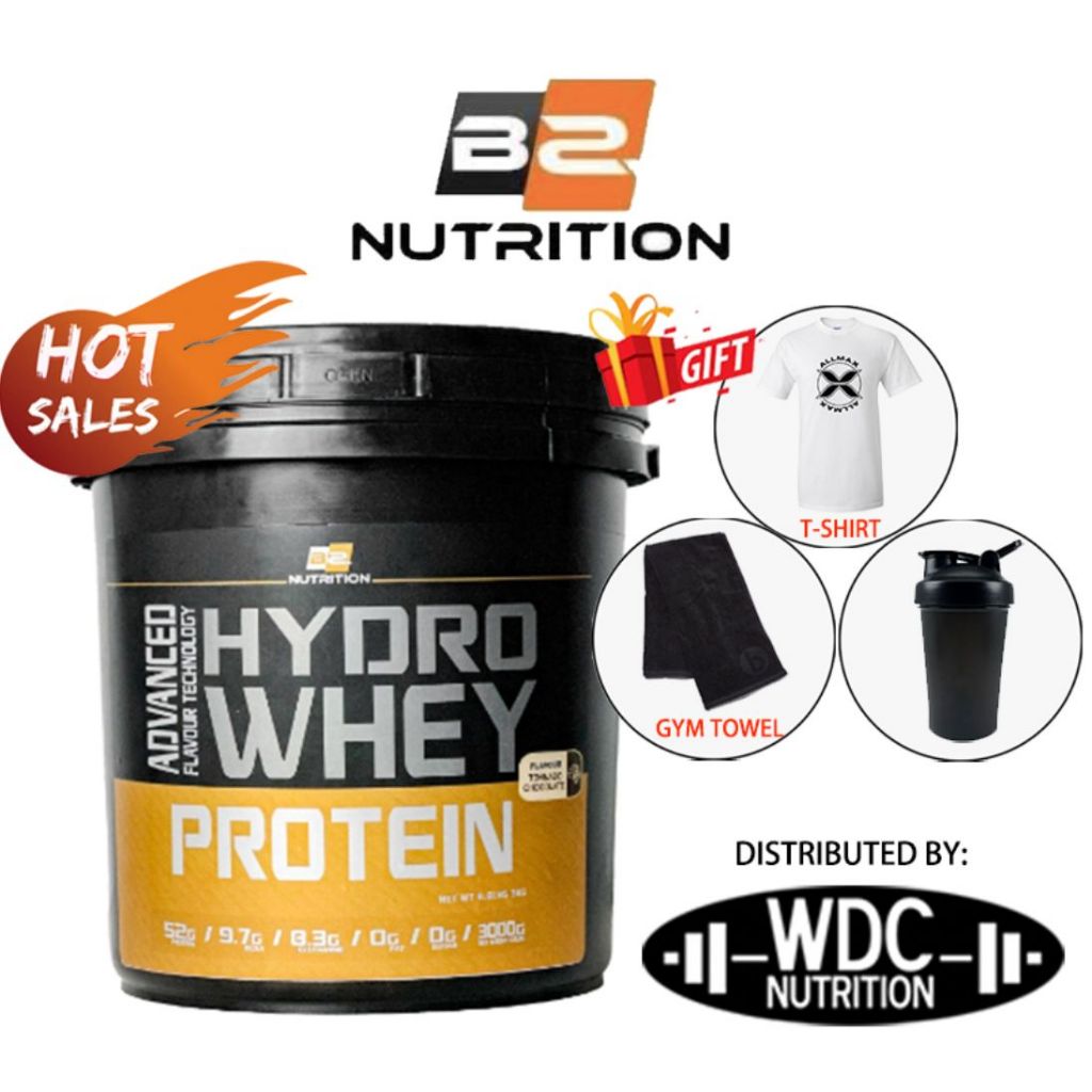 BS Nutrition Hydro Whey Protein Isolated (3KG)Susu Gym-Free Shaker/T-SHIRT BS Hydrowhey[1kg 2kg ...