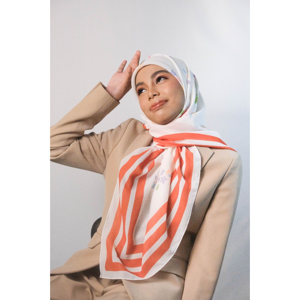 ZZScarves Sofya Bawal - Bright Orange | Shopee Malaysia