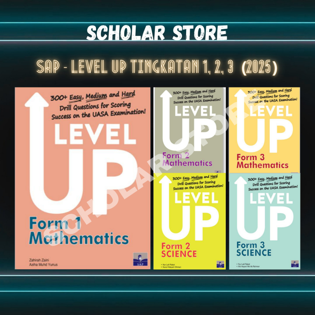 [SCHOLARSTORE] BUKU LATIHAN : LEVEL UP SPM FORM 1, 2, 3 (2025) SAP ...