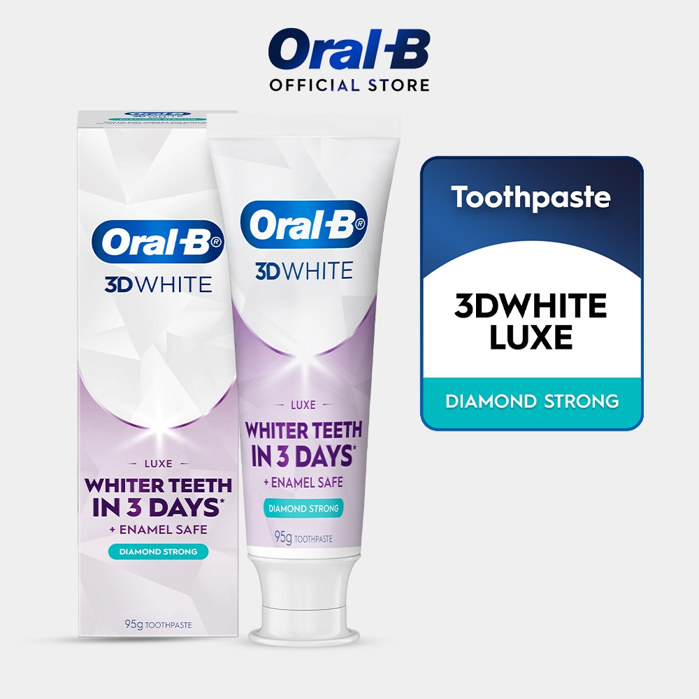 Oral-B 3D White Luxe Diamond Strong Whitening Toothpaste 95g | Shopee ...