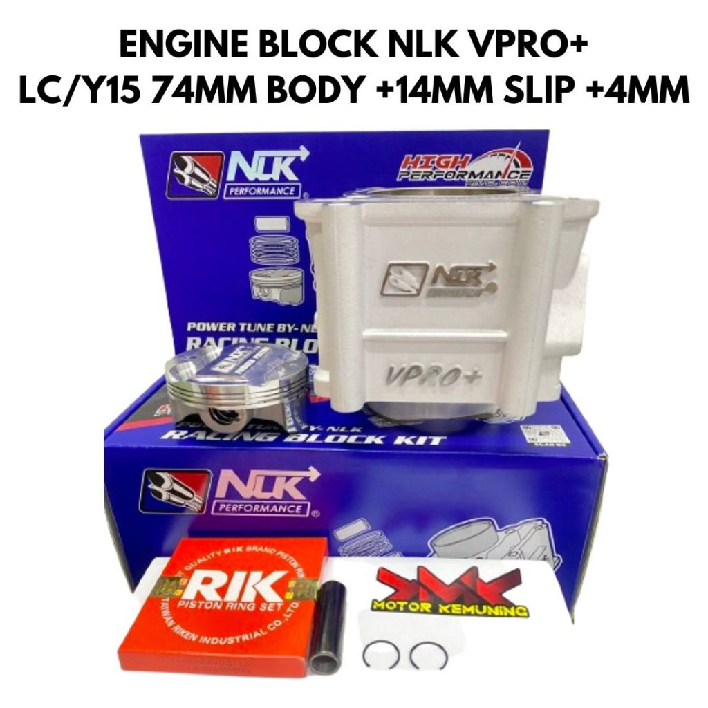 ENGINE BLOCK NLK VPRO+ LC135/Y15 74MM BODY +14MM SLIP +4MM VPRO LC Y15 ...