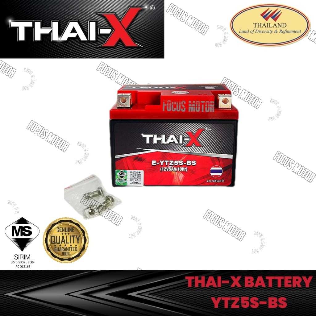 Thai X battery bateri batteri motorsikal YTZ5S YB3L YB5L-BS YT6B YT6.5L Yamaha Y15 Y15ZR Lc135 ...