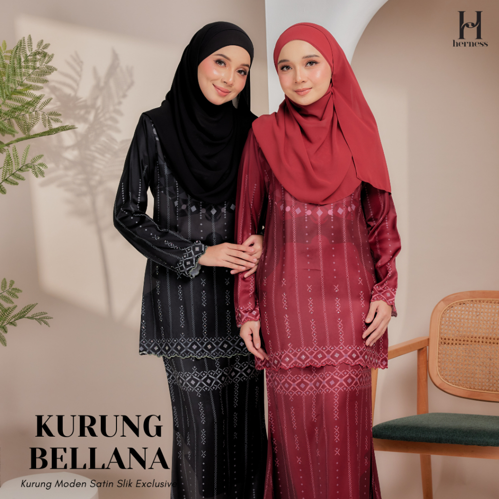 HERNESS BELLANA BAJU KURUNG MODEN BAJU RAYA 2025 BAJU KURUNG MATTE ...