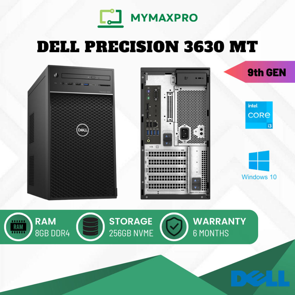 PC i3/i5/i7 Dell Precison 3630 MT Intel Core (9th Gen) / 8GB RAM ...