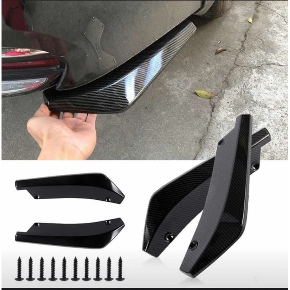 1Pair Universal Car Rear Bumper Lip Spoiler Diffuser Scratch Protector ...