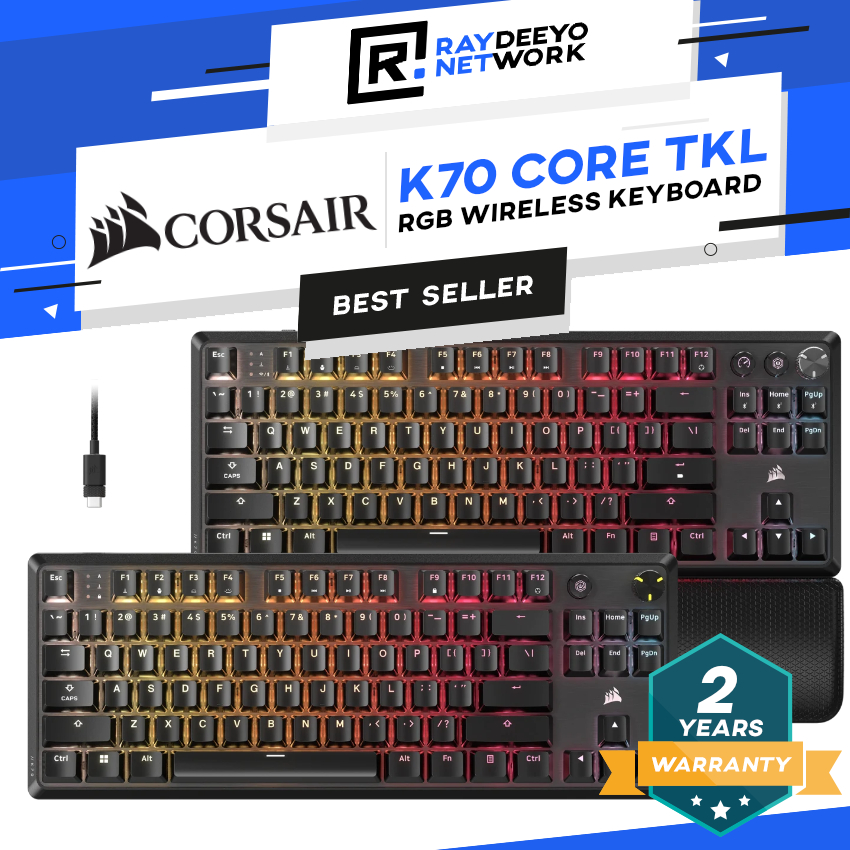 CORSAIR K70 CORE TKL RGB Mechanical Gaming Keyboard (WIRED/ WIRELESS ...