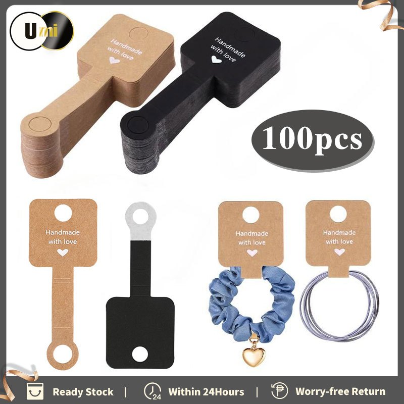 100PCS Jewelry Display Card Adhesive Bracelet Display Cards Folded ...