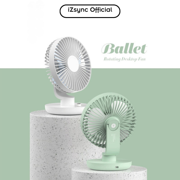 iZsync Rotating Desktop Fan | USB Fan Strong Wind Desktop | Portable ...