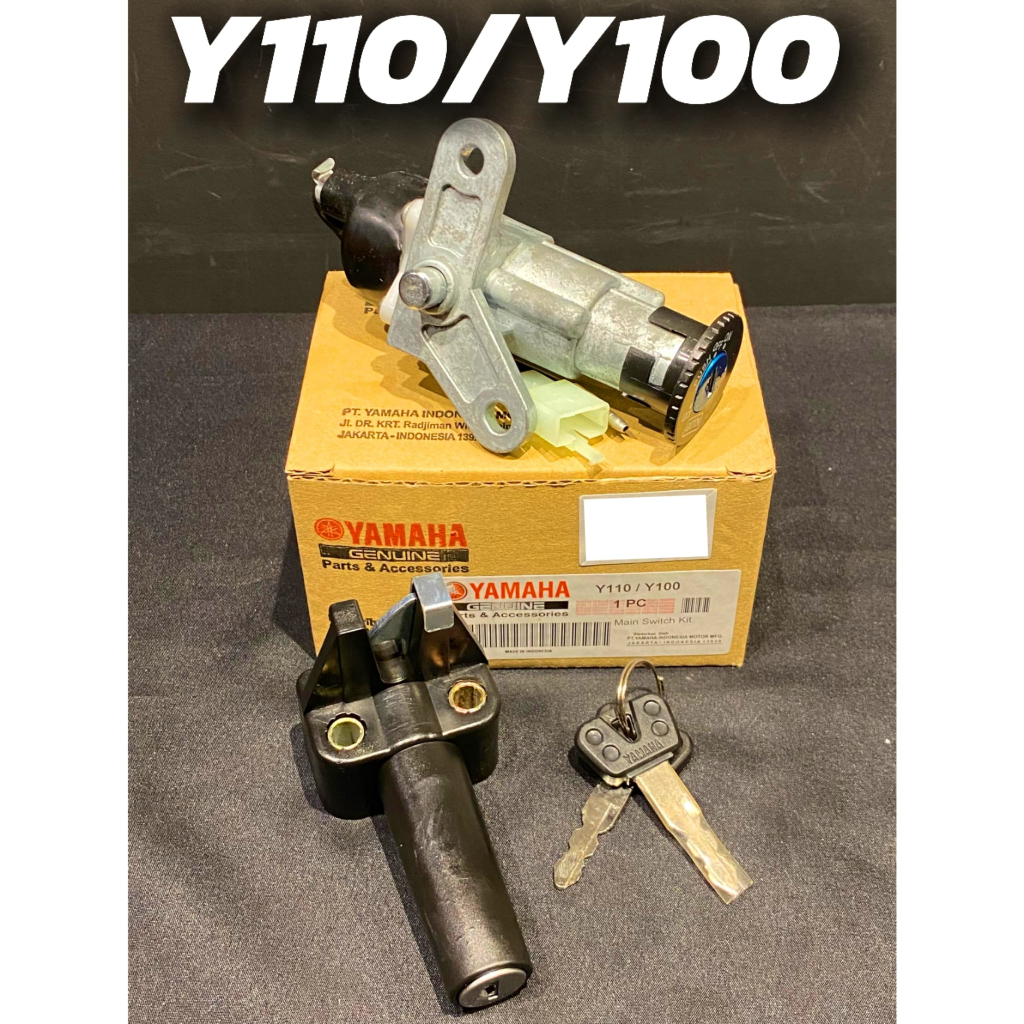 KEY SWITCH SET YAMAHA Y110/100 SET KUNCI MOTORSIKAL 100%ORIGINAL HONG ...