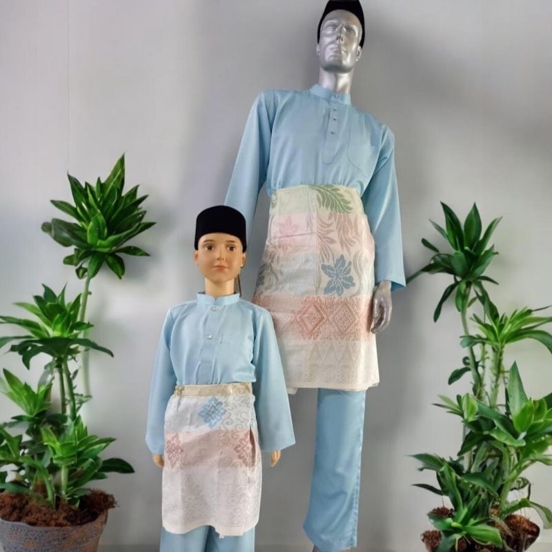 BAJU MELAYU SLIM FIT DEWASA BUDAK (Baby Blue) 2025 | Shopee Malaysia