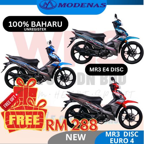 Modenas KRISS MR3 V3 Euro 4 DISC Brake - (UNREGISTER) MOPED 110cc ...