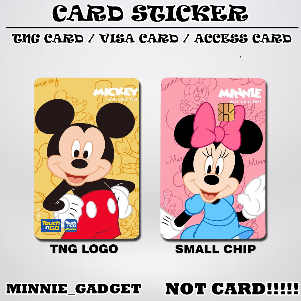 [ Mickey Mouse 米奇老鼠 ] Touch n Go Card Sticker Cover TNG / MASTER / VISA ...