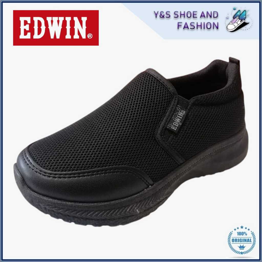 EDWIN BLACK PRIMARY SECONDARY SLIP ON SCHOOL SHOES| KASUT SEKOLAH HITAM ...