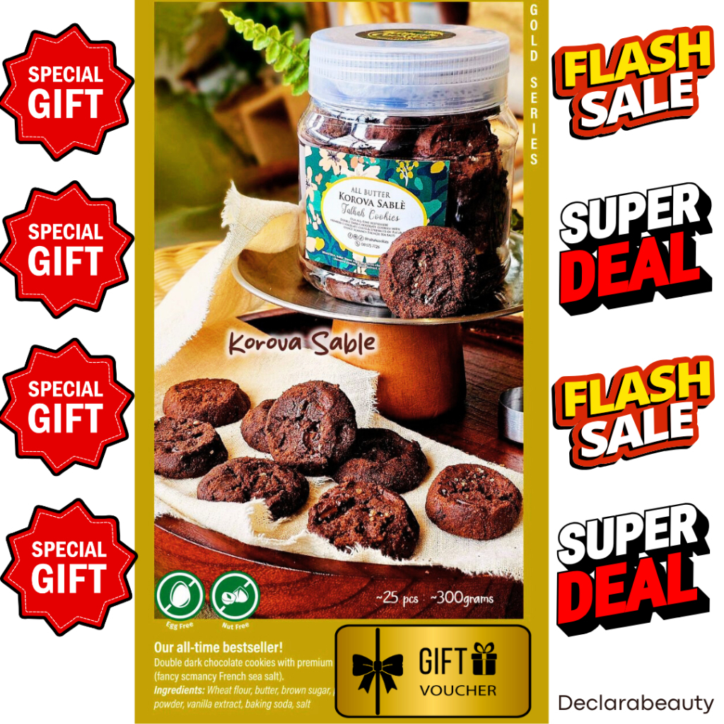 (🔥Original HQ) PROMO 2025 Talhah Cookies KOROVA SABLE biskut raya ...