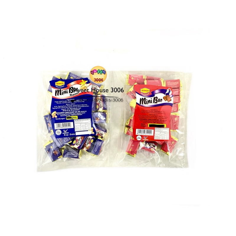 Wingo Chocolate 200gm Mini Bar Strawberry Peanut Choco | Shopee Malaysia