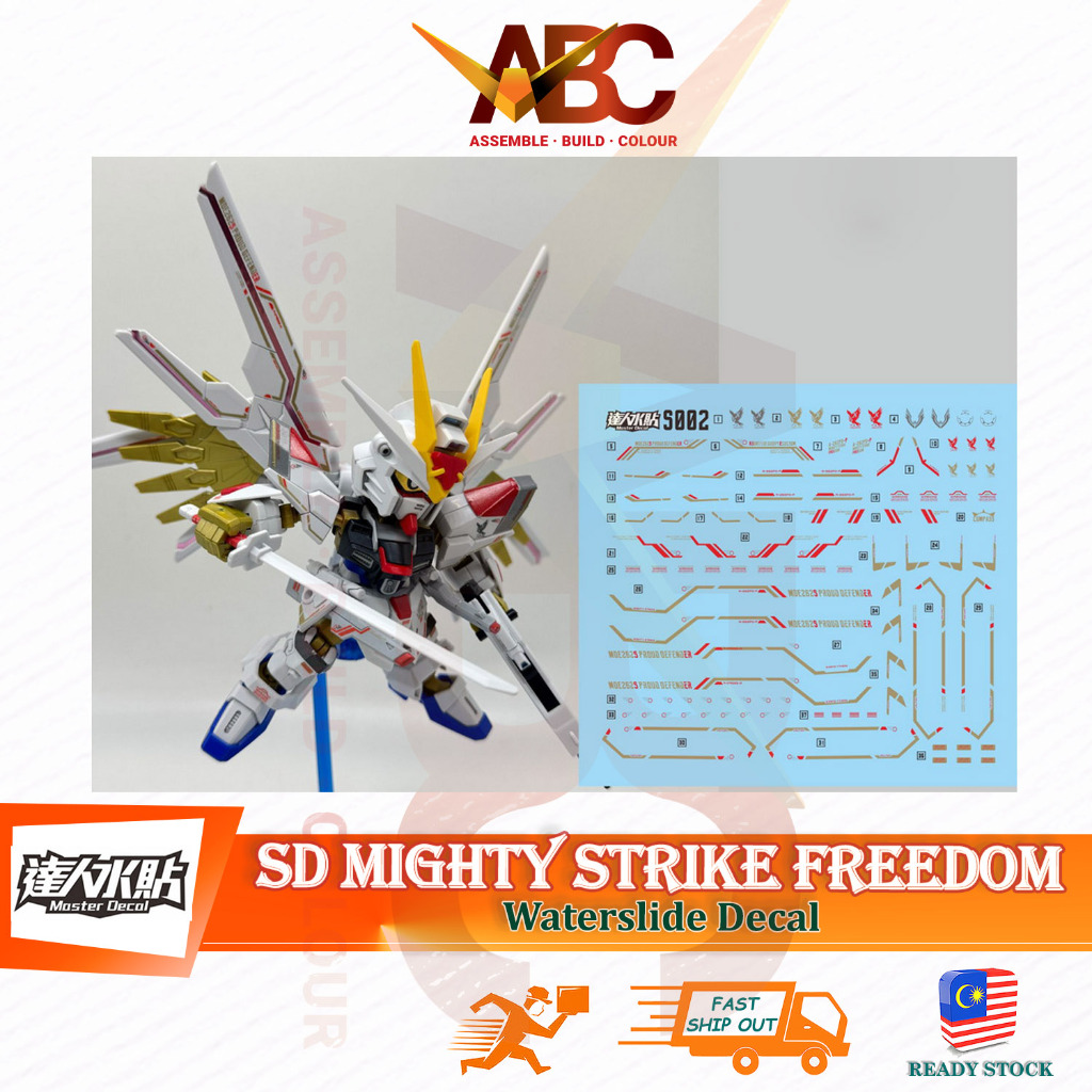 (Master) Waterslide Decal - SD Mighty Strike Freedom SDCS ZGMF/A-262PD-P Model Kit Water S002 ...