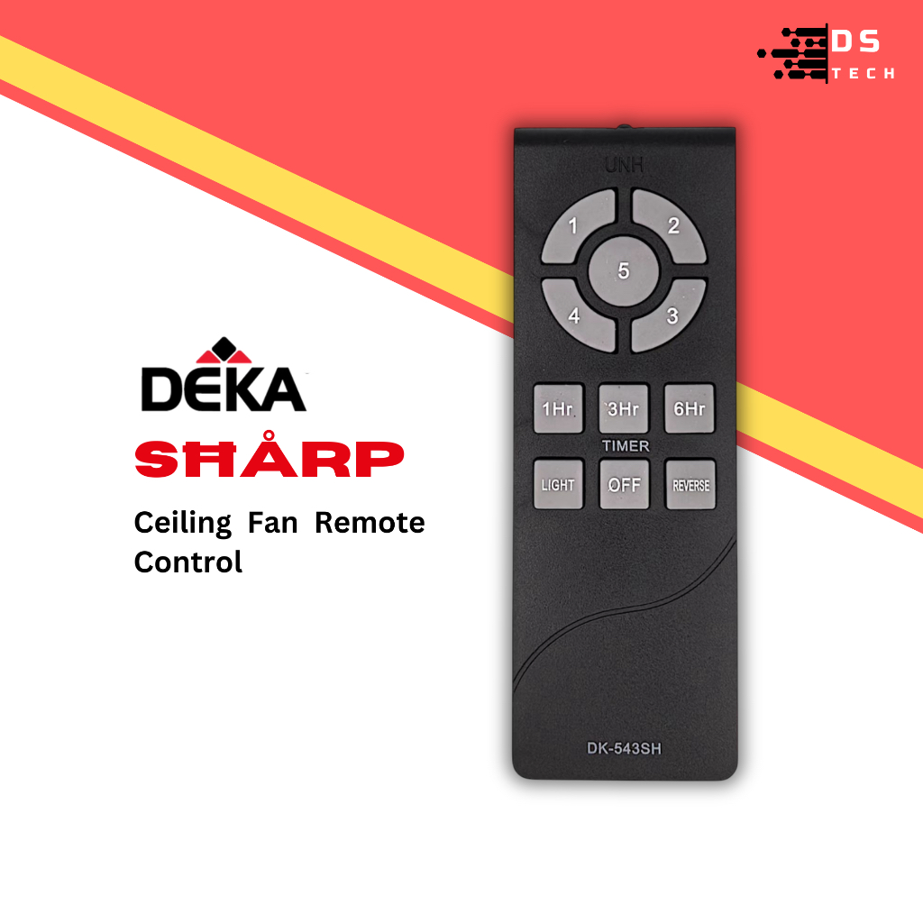 DEKA / SHARP Ceiling Fan Remote Control Replacement D3 / D4 / D5 / DN ...