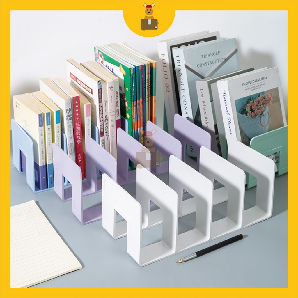 3 / 4 Grids Thicken Bigger Plastic Book Stand Large Capacity Book ...