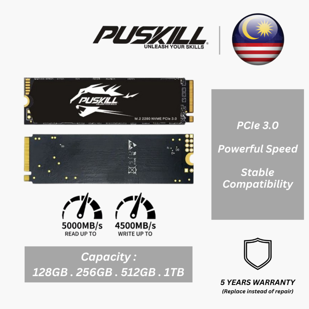 PUSKILL M.2 SSD NVME PCIe SSD M2 NGFF 2280 Internal Solid State Drive ...