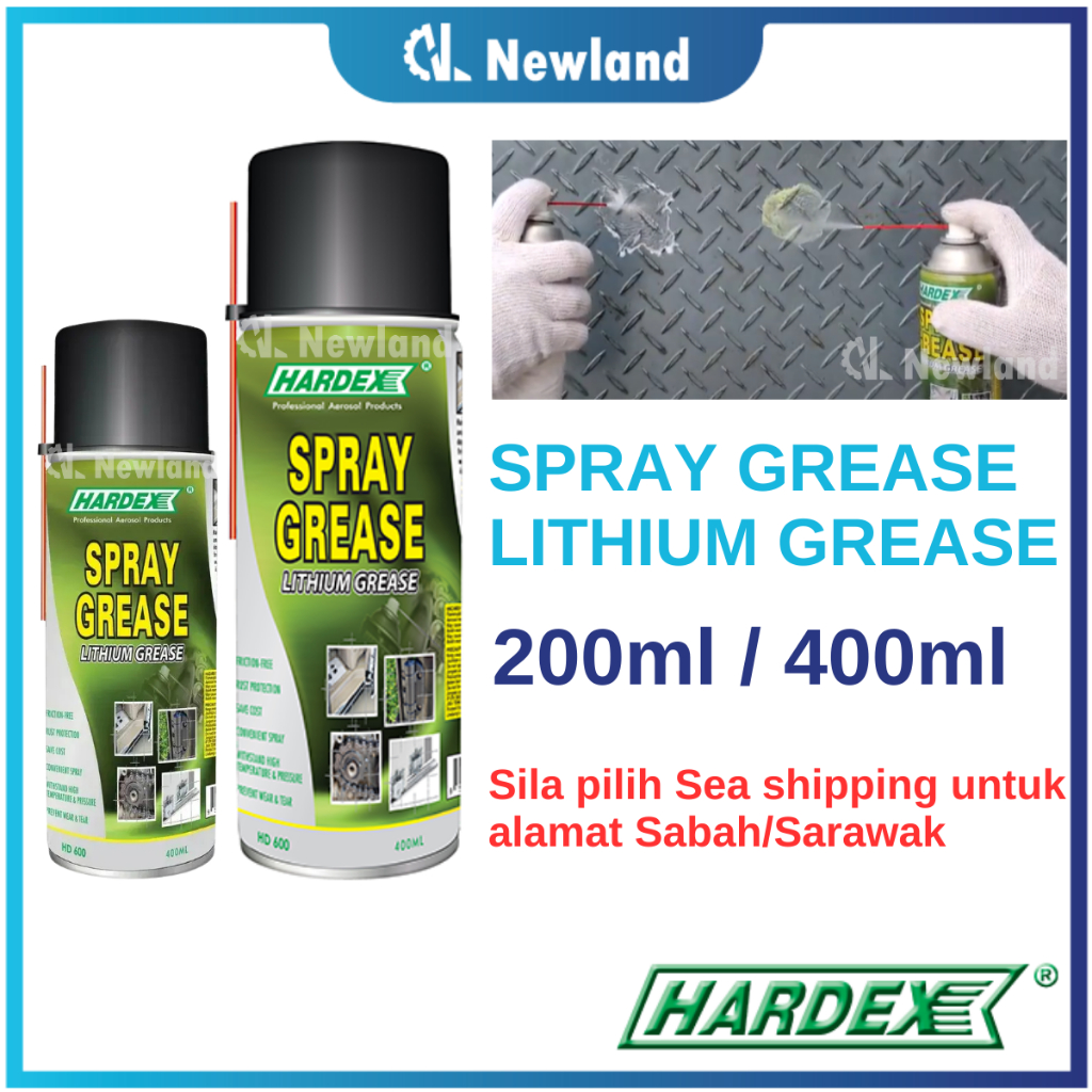 Hardex Grease Spray / Minyak Grease Spray / Lithium Grease - 400ml (HD ...