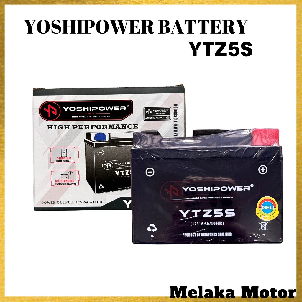 YTZ5 Battery Gel YOSHIPOWER YTZ5S Y16ZR LC135 SRL115 Y15ZR W100 EX5 ...