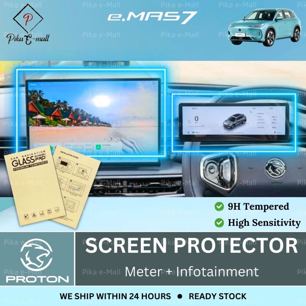 NEW Proton e.MAS 7 Screen Protector Infotainment Screen Meter Screen ...