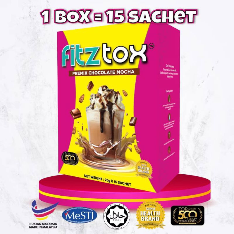 Fitztox Premix Chocolate Mocha 1Box 15 Sachet | Shopee Malaysia