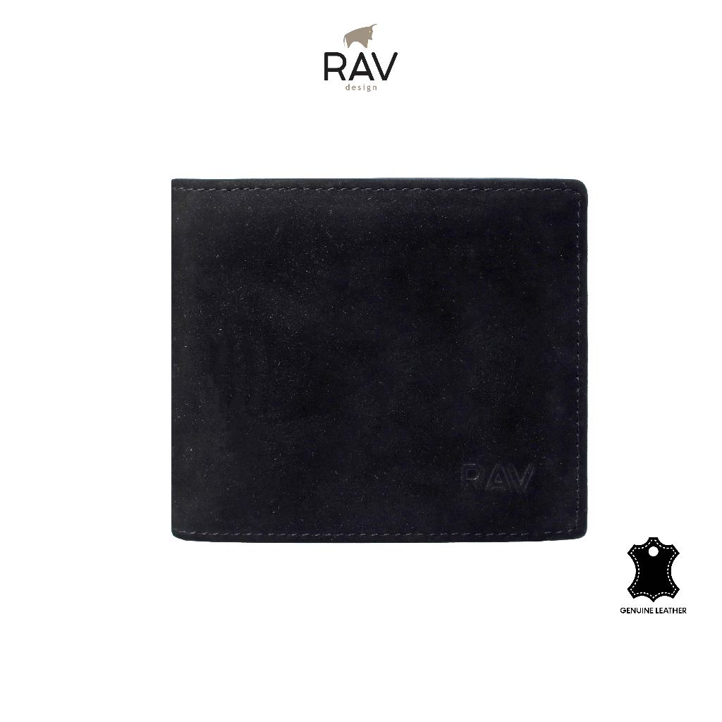 RAV DESIGN Men's Standard Wallet / Genuine Leather / Black & Mustard ...