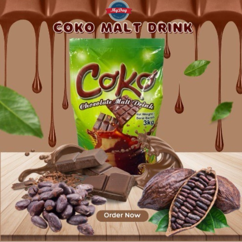 Promotion!! Coko Malt Chocolate Beverage Powder 3kg. Milky and Tasty ...