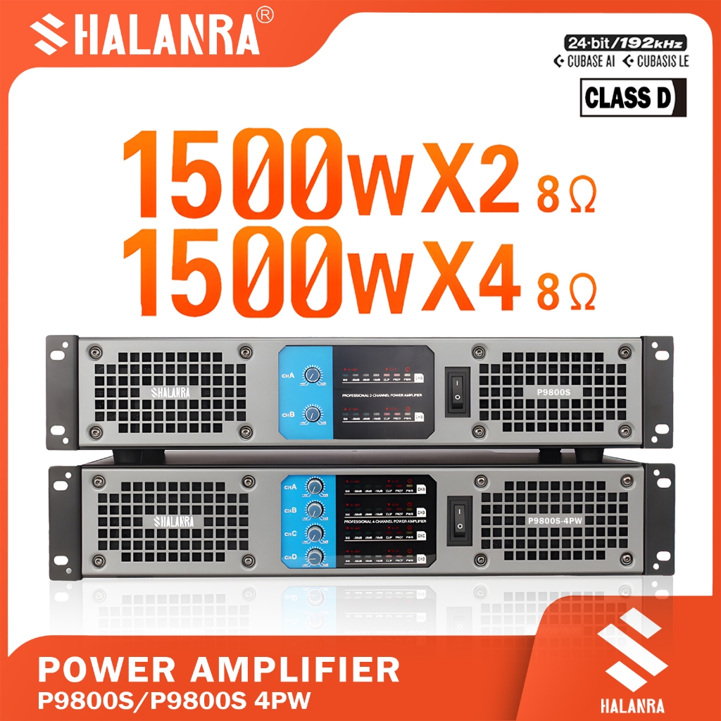 SHALANRA P9800S/P9800-4PW Power amplifier four-channel 8 ohm 1500W H-class professional stage ...
