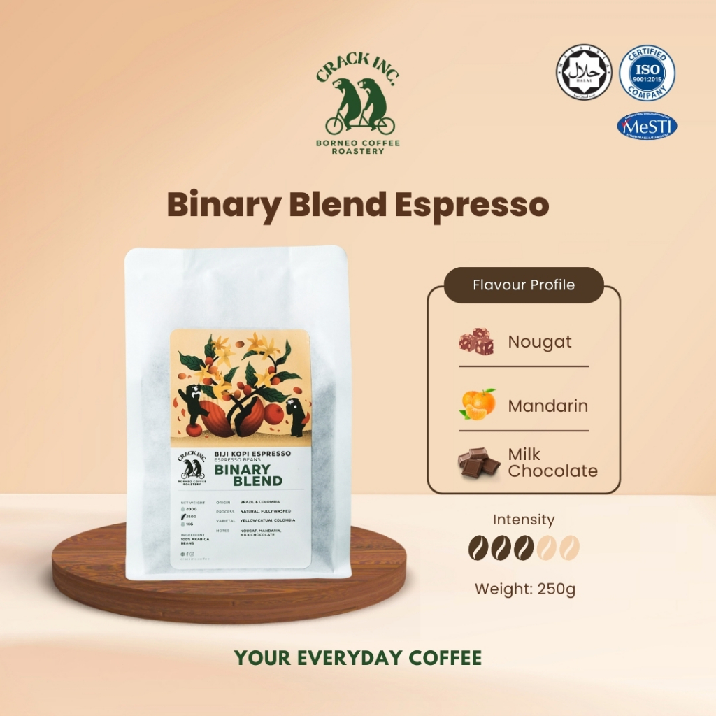 CRACK INC. COFFEE- Binary Blend (250g/1kg) | Shopee Malaysia