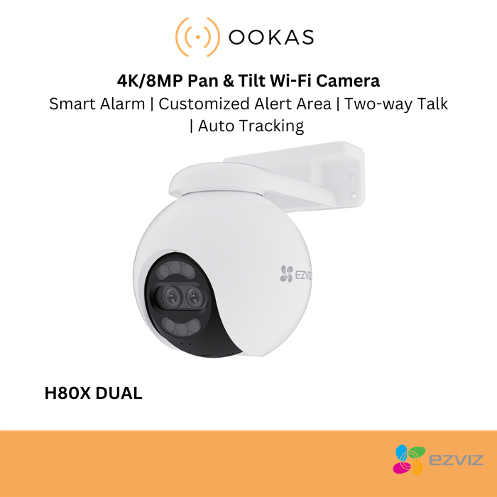 Ezviz H80X Dual 4K/8MP Outdoor/Indoor 360 Pan/Tilt ColorFULL Night ...
