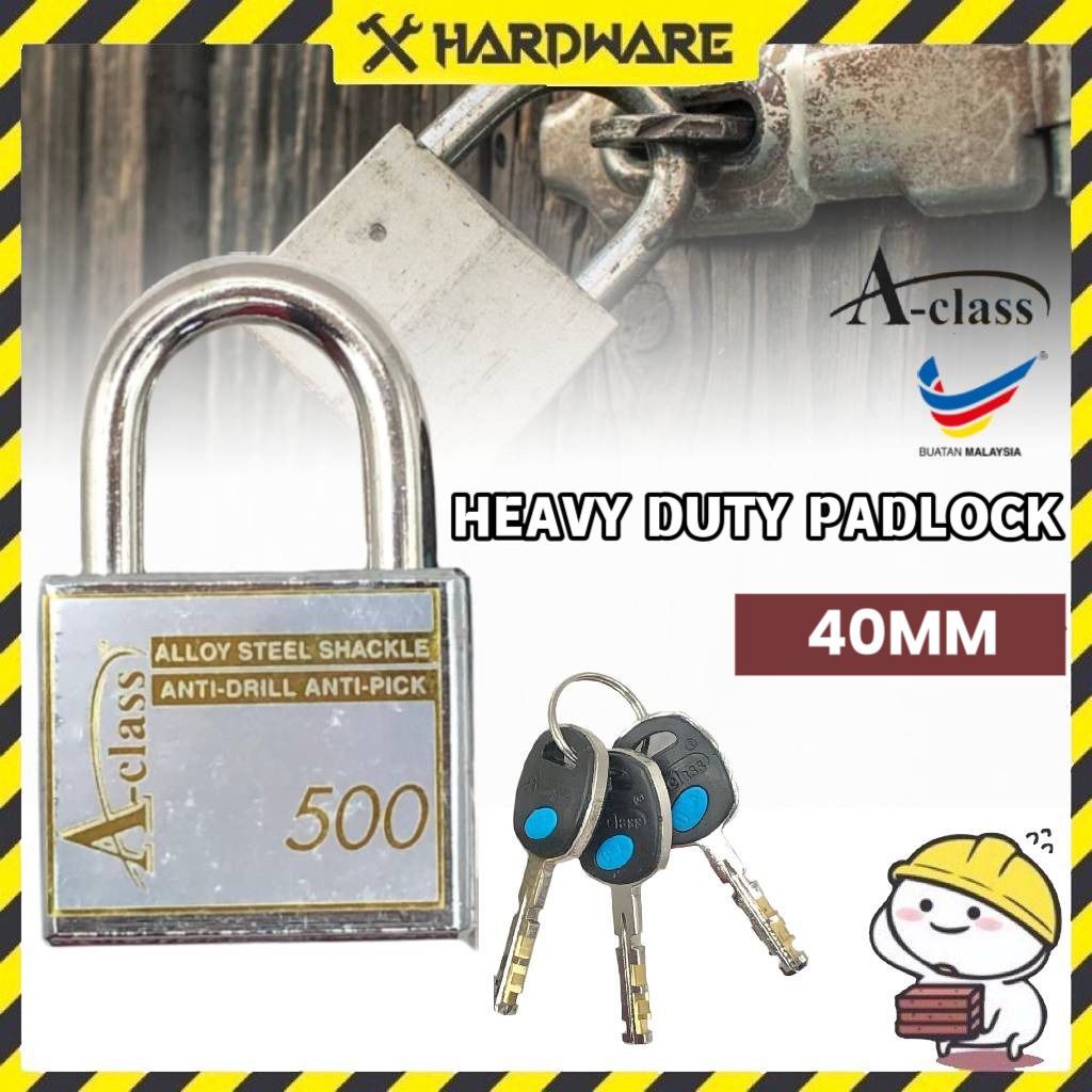 40MM A-CLASS HEAVY DUTY PADLOCK/HOUSE LOCK/MANGGA PINTU/TOP SECURITY ...