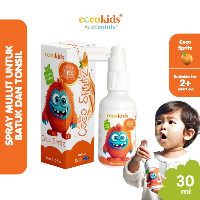 COCOKIDS Coco Spritz Spray Mulut Perisa Orange 30ml Membantu Untuk Melegakan Masalah Batuk ...