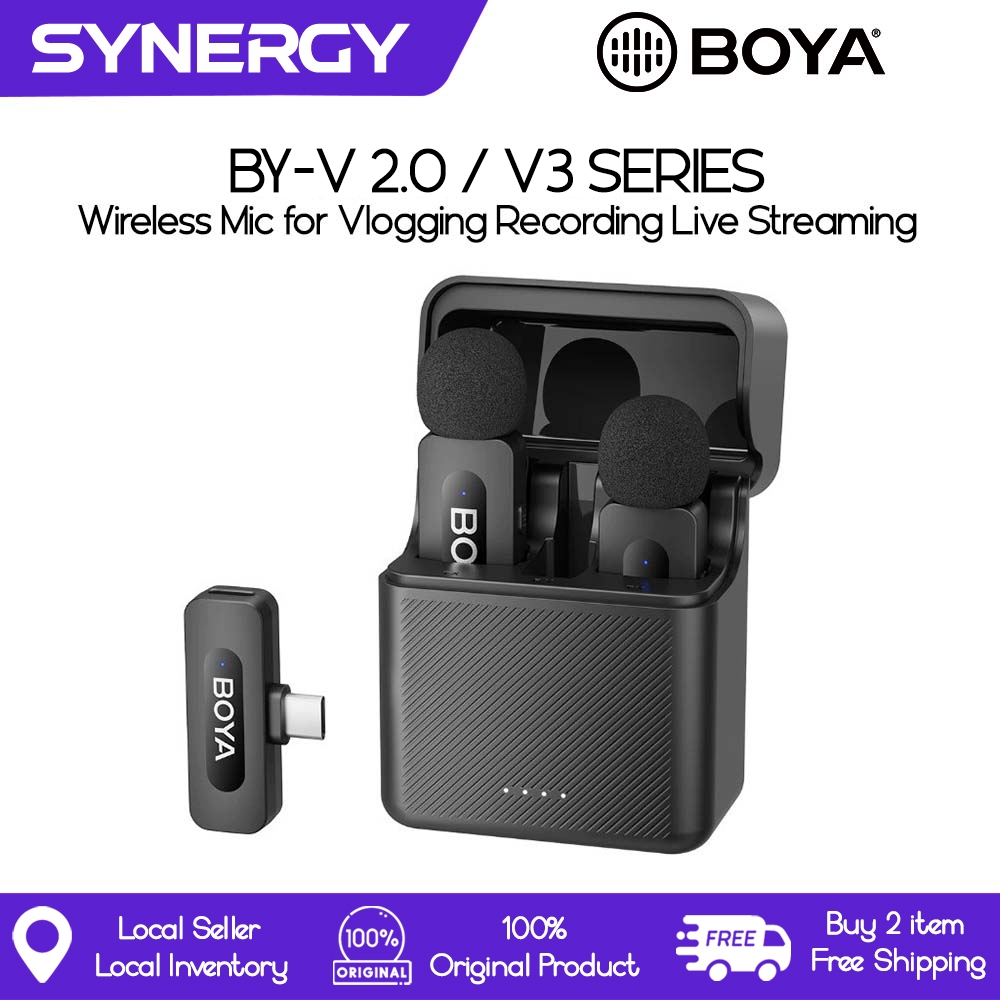 Boya Microphone BY-V V2.0 Series Ultra Compact 2.4GHz Wireless ...