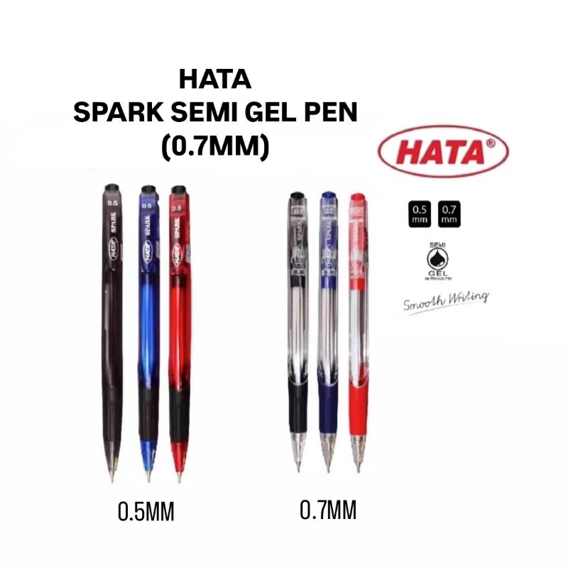 (10PCS) HATA Spark Gel Pen [0.7MM] | 原子笔 X 10PCS | Shopee Malaysia