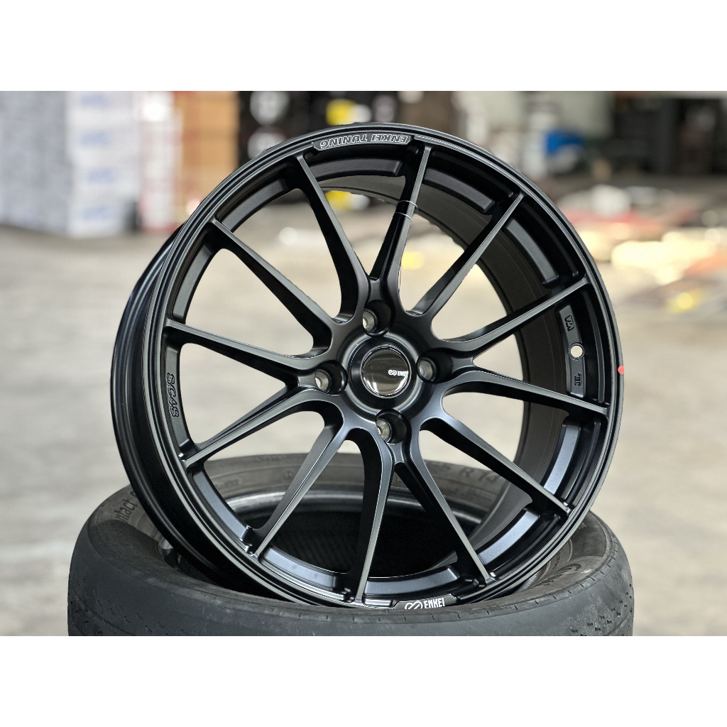 NEW 17X7.5J Enkei Tuning SC48 Rim (set of 4) Black 4X108 for 208 2008 308 3008 408 4008 | Shopee ...