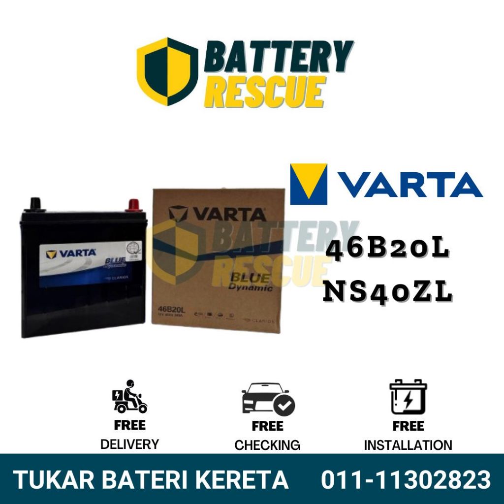 [Installation Provided] 46B20L | NS40ZL | Varta Blue Car Battery Bateri ...