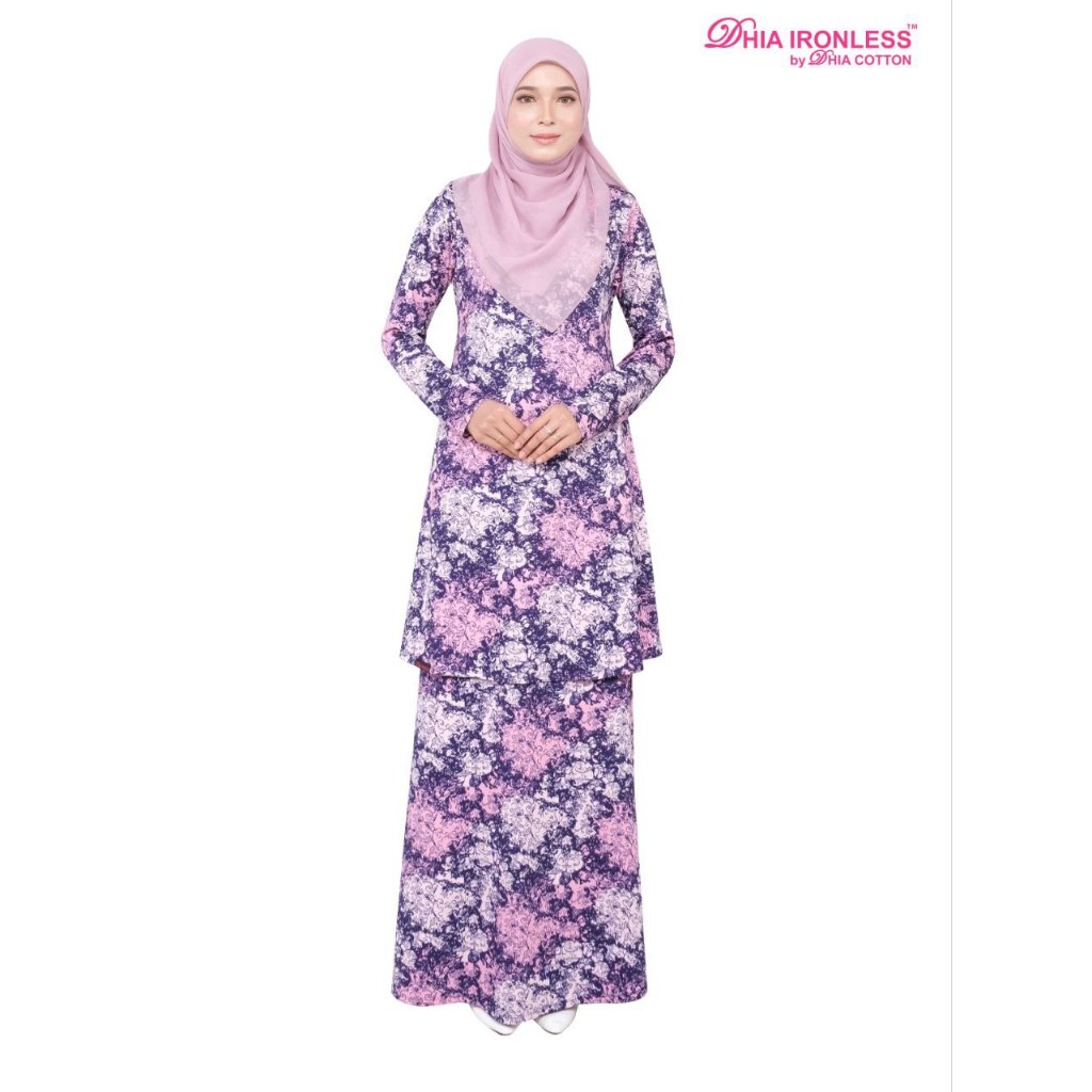 Dhia Cotton New Release Baju Kurung Dhia Ironless Set 425 | Shopee Malaysia