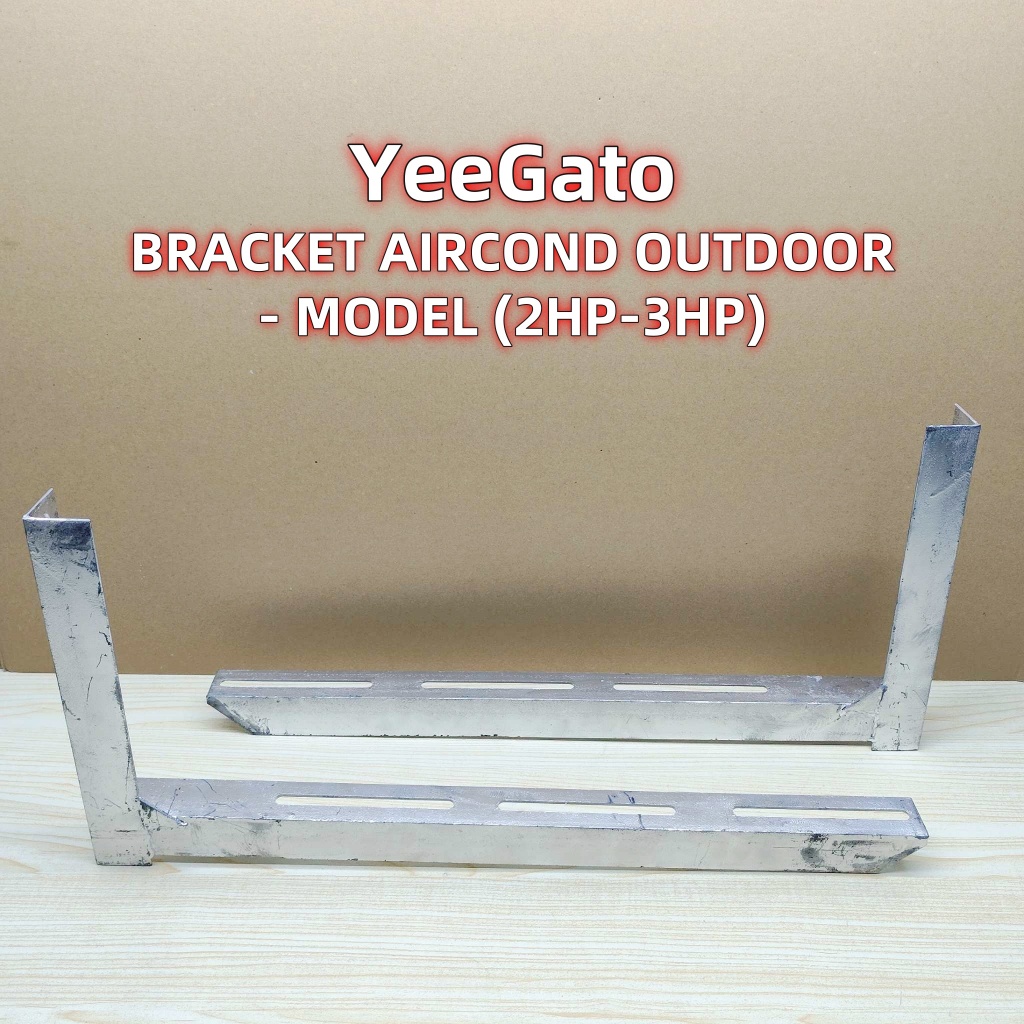 L SHAPE (2HP-3HP) BRACKET AIRCOND OUTDOOR UNIVERSAL A/C WALL MOUNTED ...