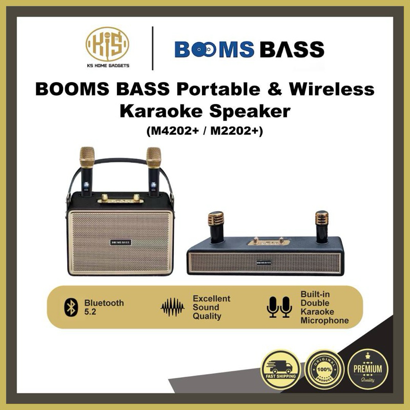 BOOMS BASS M2202+ Speaker Loud Volume Bluetooth Speaker Portable Home ...