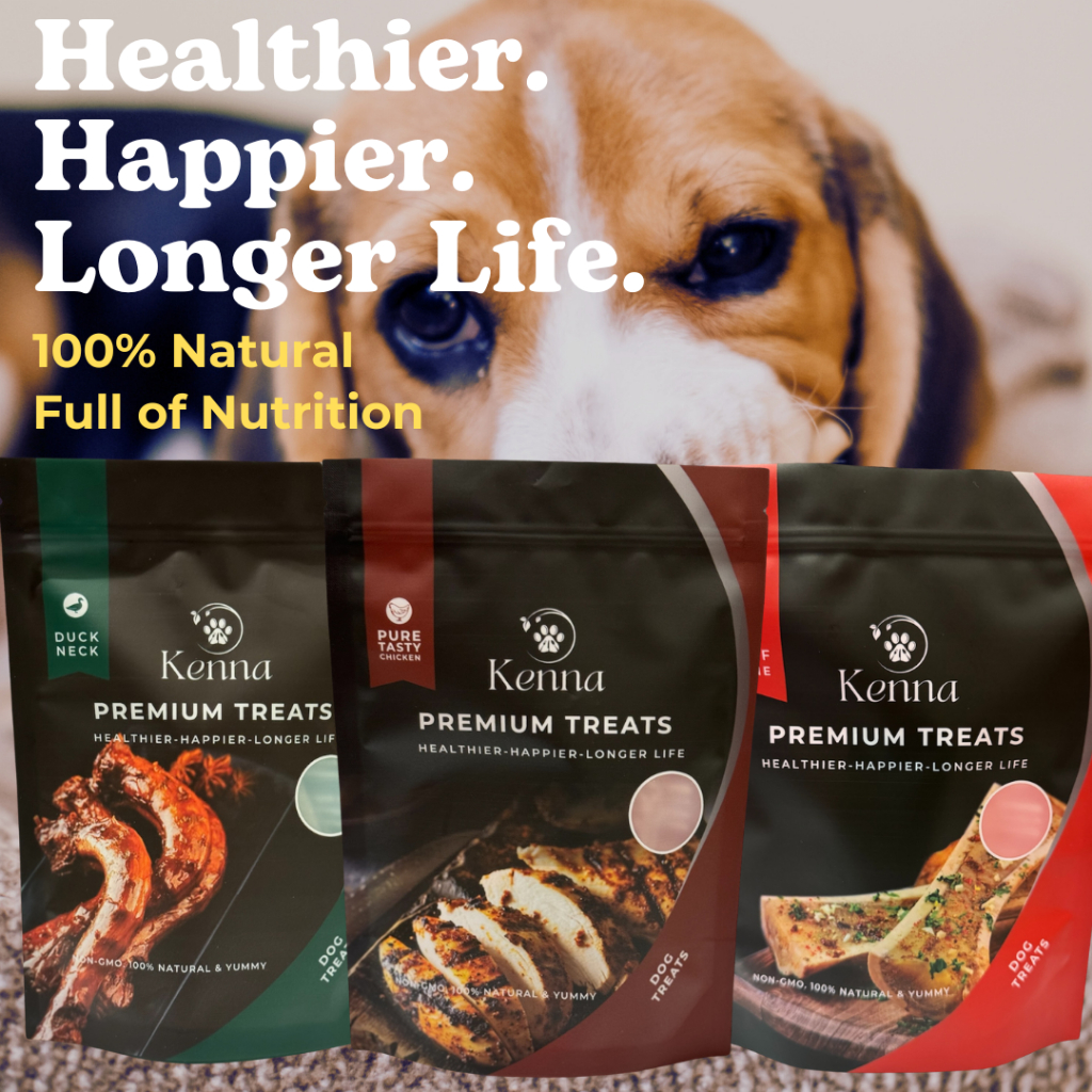 KENNA Free-Range Dog Treats | Chicken Breast, Duck Neck, Beef Bone ...