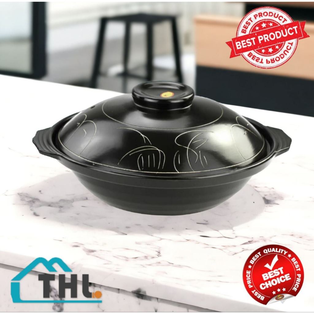 THL High Temperature Resistant Clay Pot Casserole Pot Ceramic Claypot ...