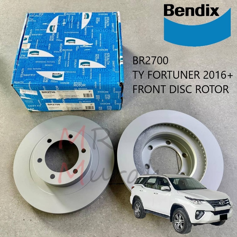 Original Bendix BR2700 Toyota Fortuner 2016 GUN155, Prado RZJ120 Front Disc Rotor (depan) SET ...